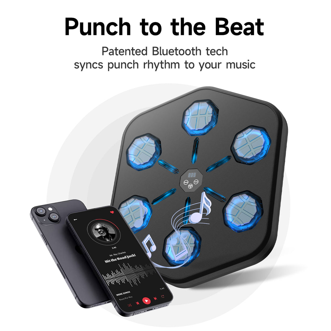 Megelin Music Boxing Machine with Boxing Gloves | Wall Mounted Smart ...